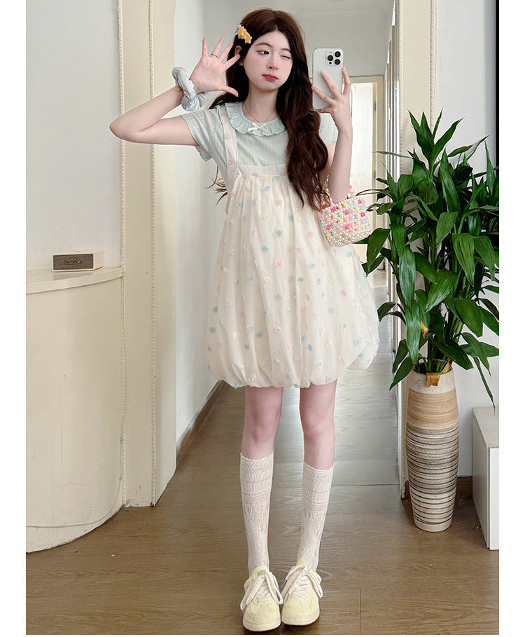 🌸 “Pastel Cloud Puff Dress” 🌸 – The Curated Store India